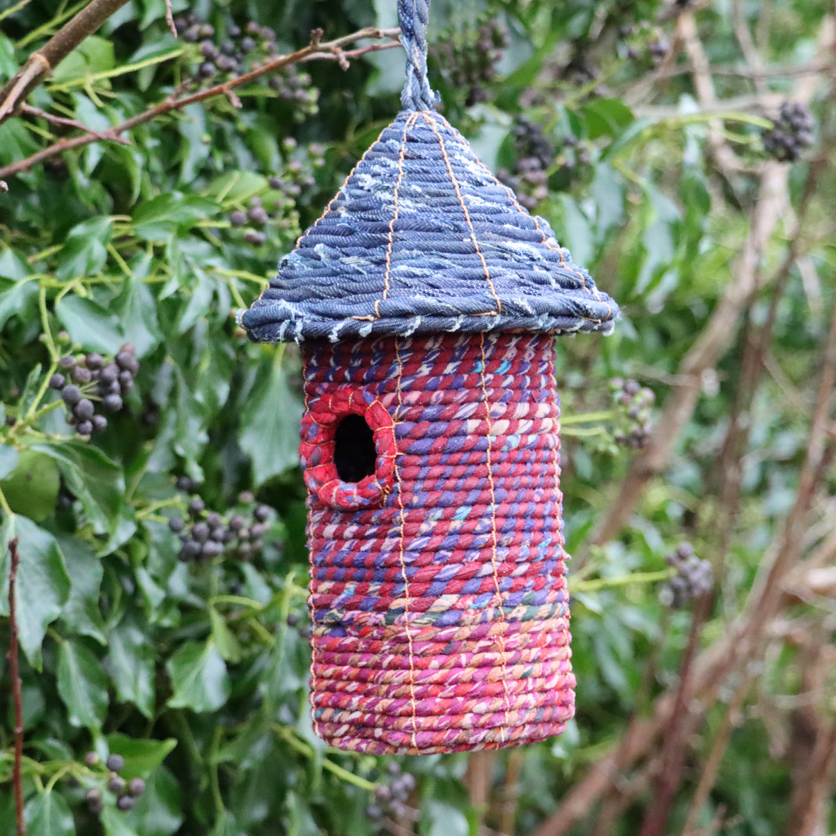 ‘Deniya’ Denim & Sari Artisan Bird Nester
